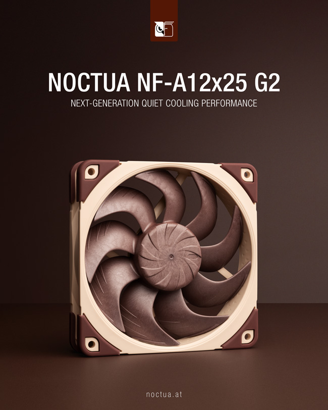 Noctua – NF-A12x25 G2 PWM, NF-A12x25 G2 LS-PWM und NF-A12x25 G2 PWM Sx2 ...